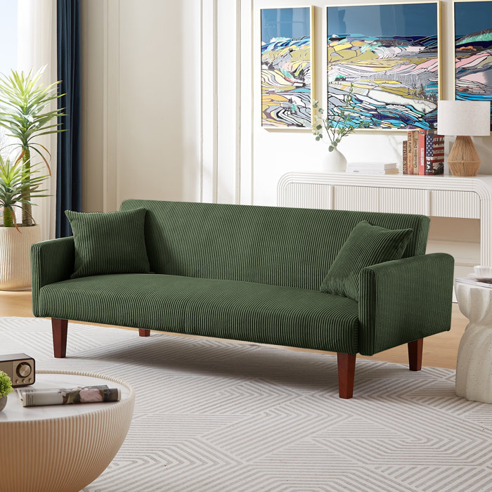 Latitude Run® Breccia 74'' Upholstered Square Arm Sofa Bed & Reviews | Wayfair